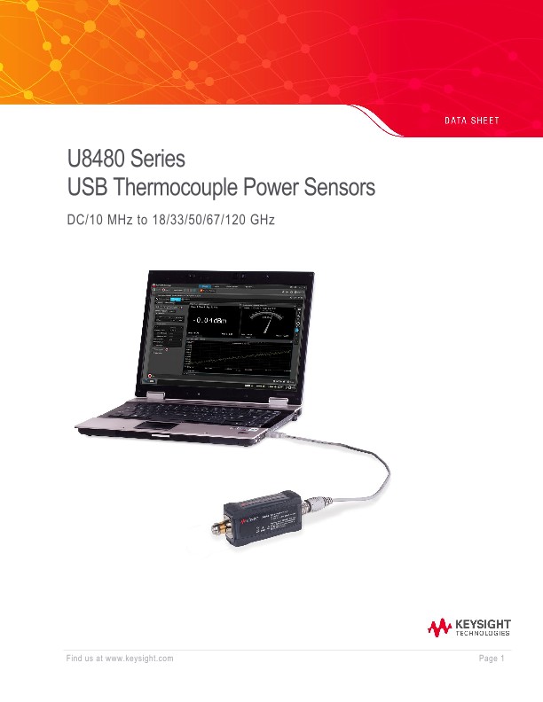 U8480 Series USB Thermocouple Power Sensors PDF Asset Page | Keysight